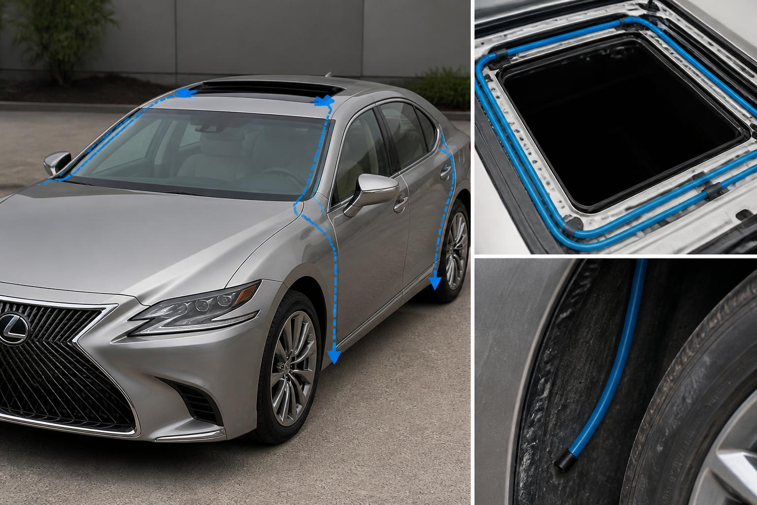 Where is the lexus sunroof drain located and how to clear it? - Wheels ...